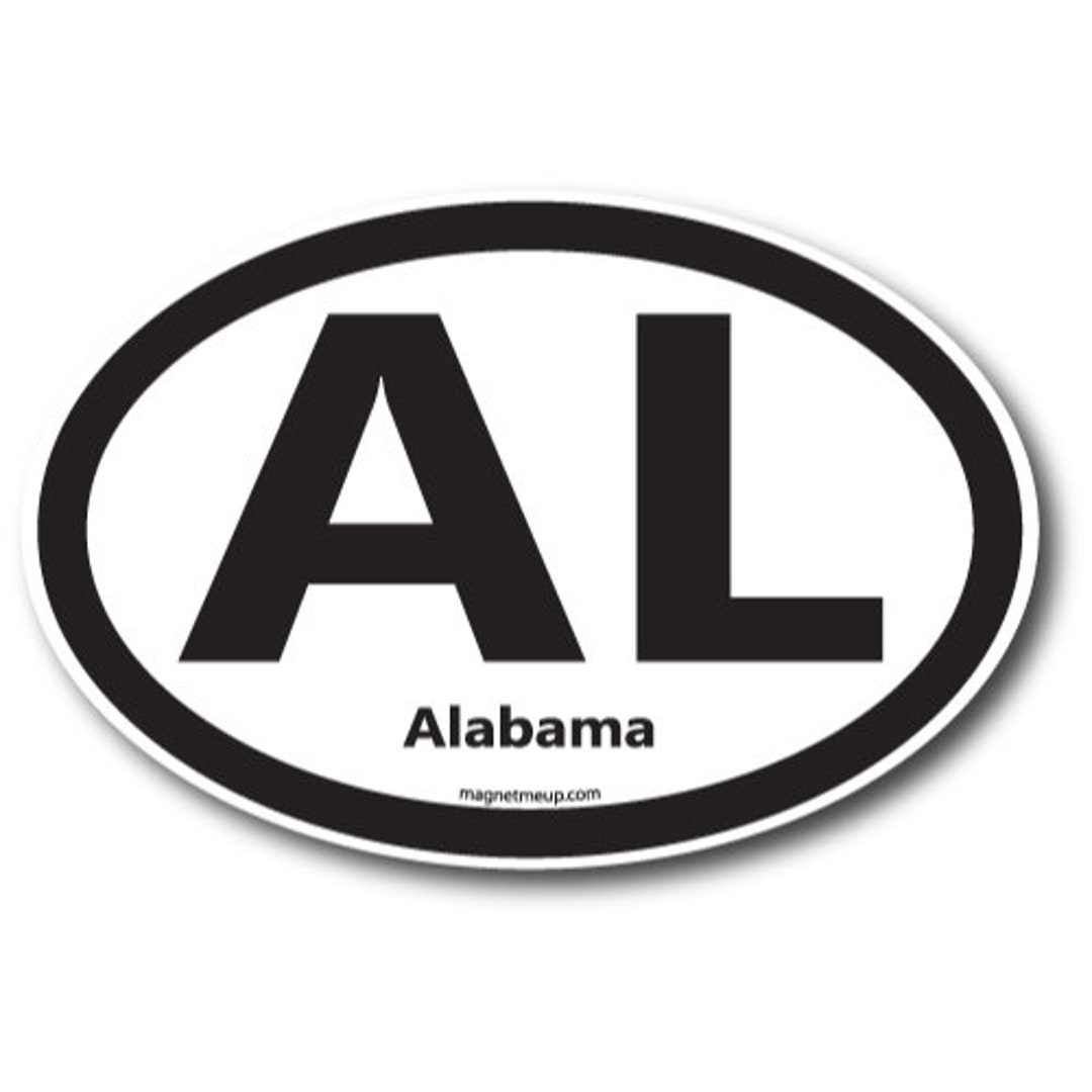 AL Alabama Car Magnet 4x6" US State Oval Refrigerator Locker SUV Heavy ...