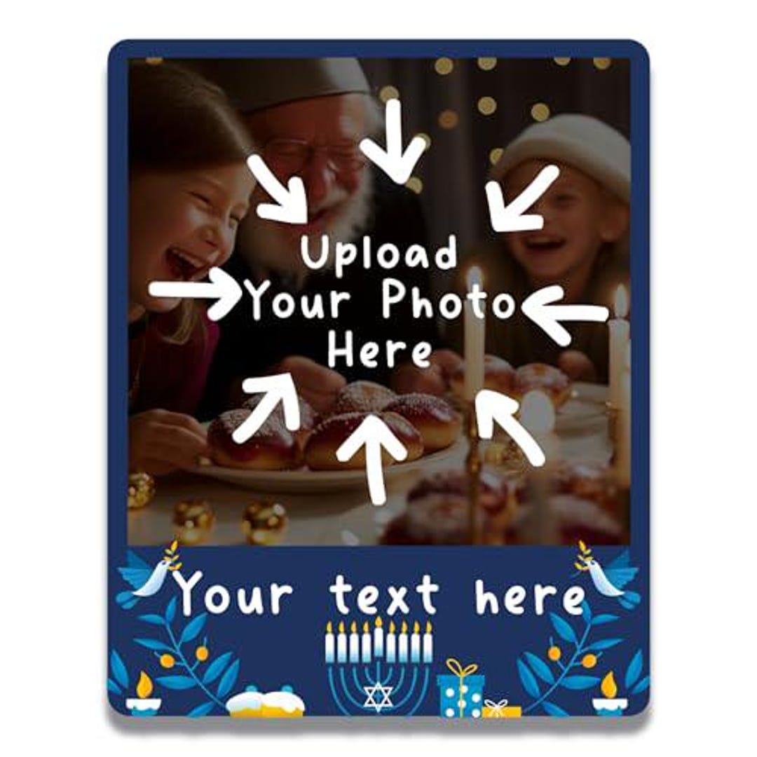 Magnet Me up Customizable Hanukkah Photo Magnets, 4x5 Inch, Hanukkah ...