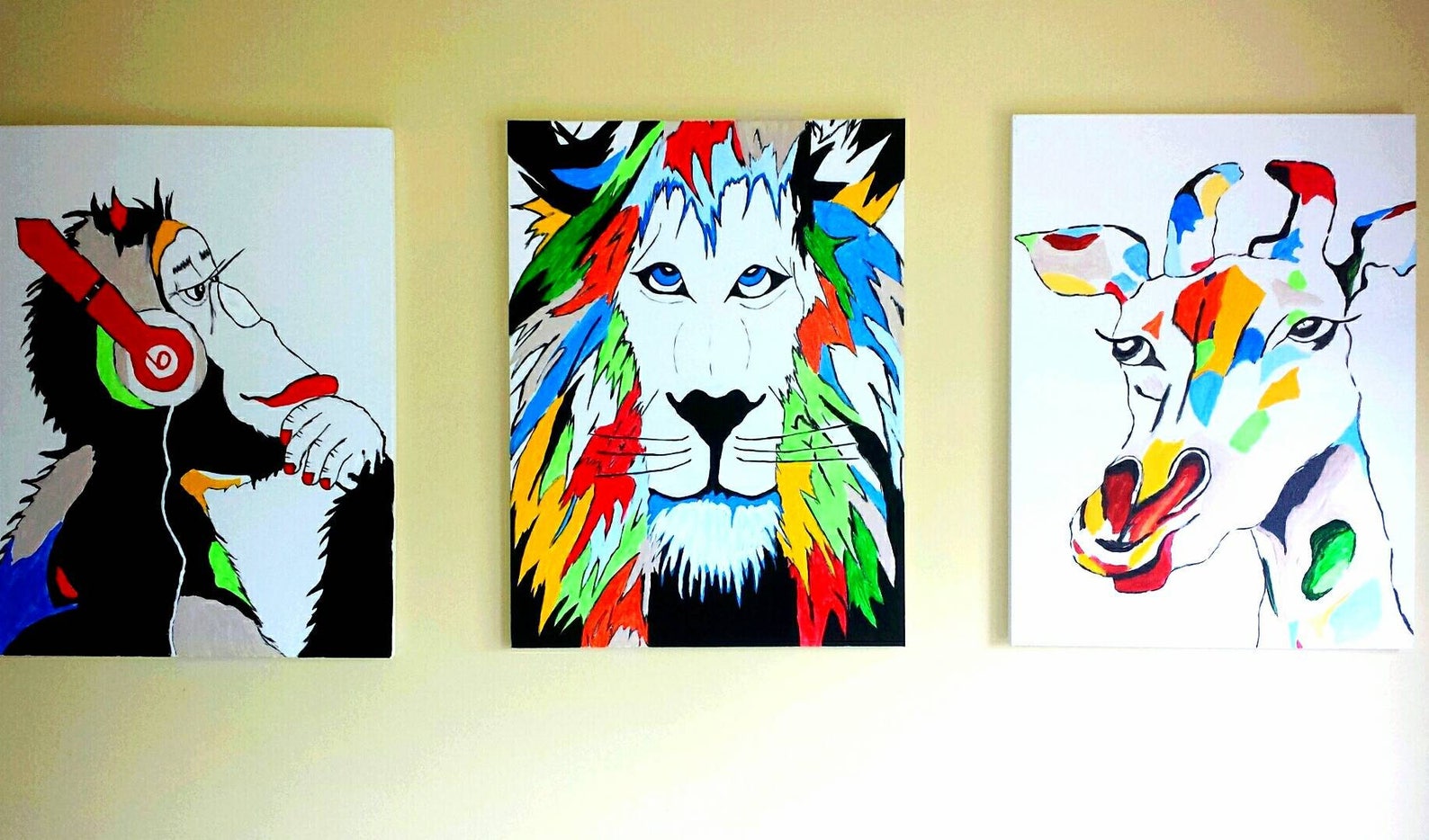 Colorful Wall Canvas Paintings - Etsy UK
