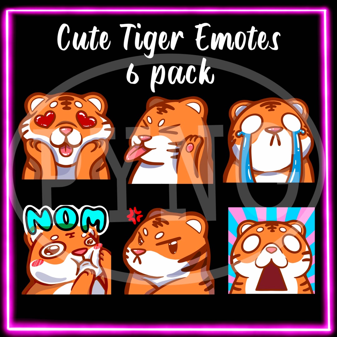 Tiger Mood Emotes for Twitch, Set of 6 - Etsy