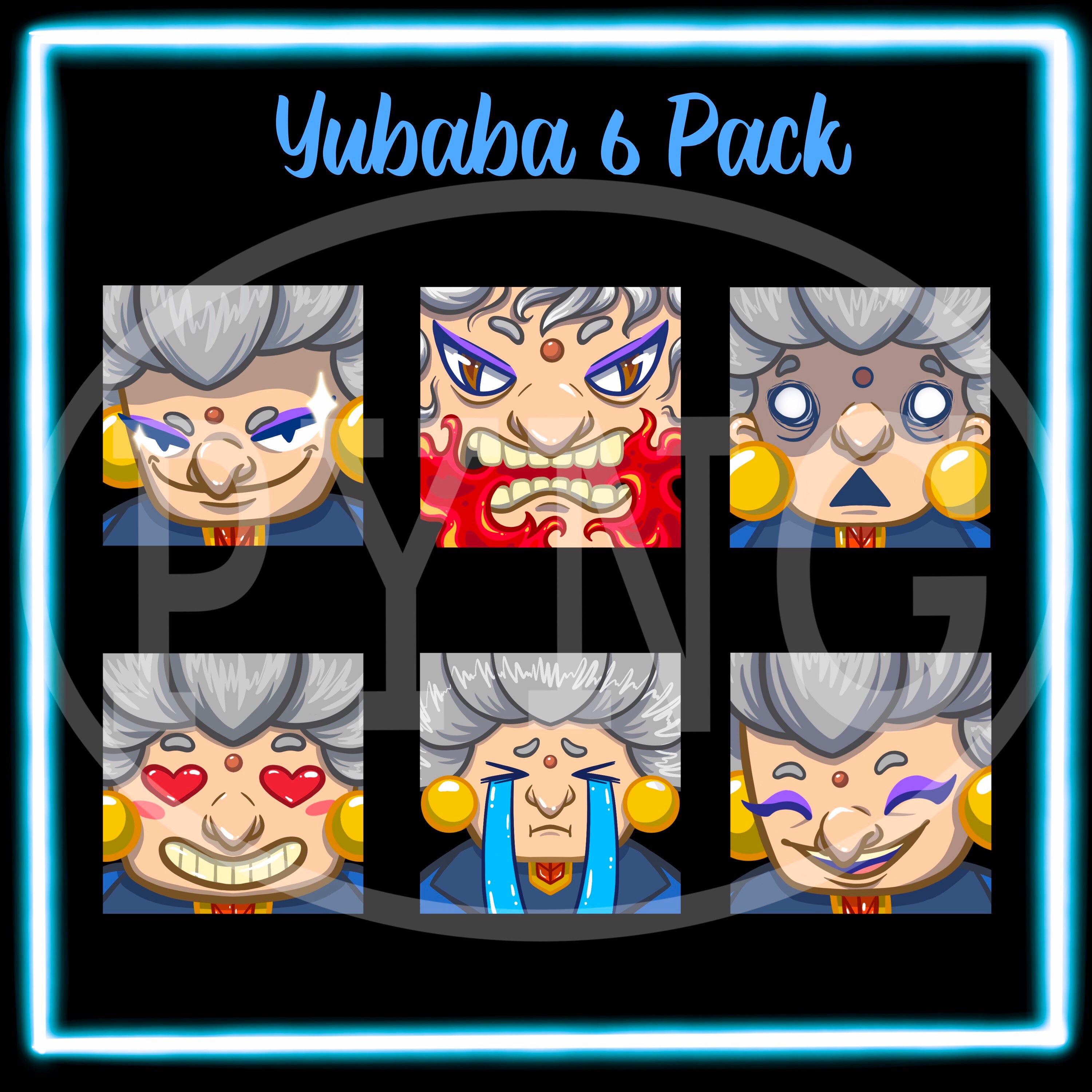 Yubaba Mood Emotes for Twitch, Set of 6 - Etsy