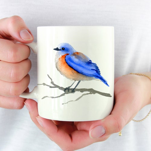 Bluebird Mug Blue Bird Lover Gift Blue Bird Coffee Mug - Etsy
