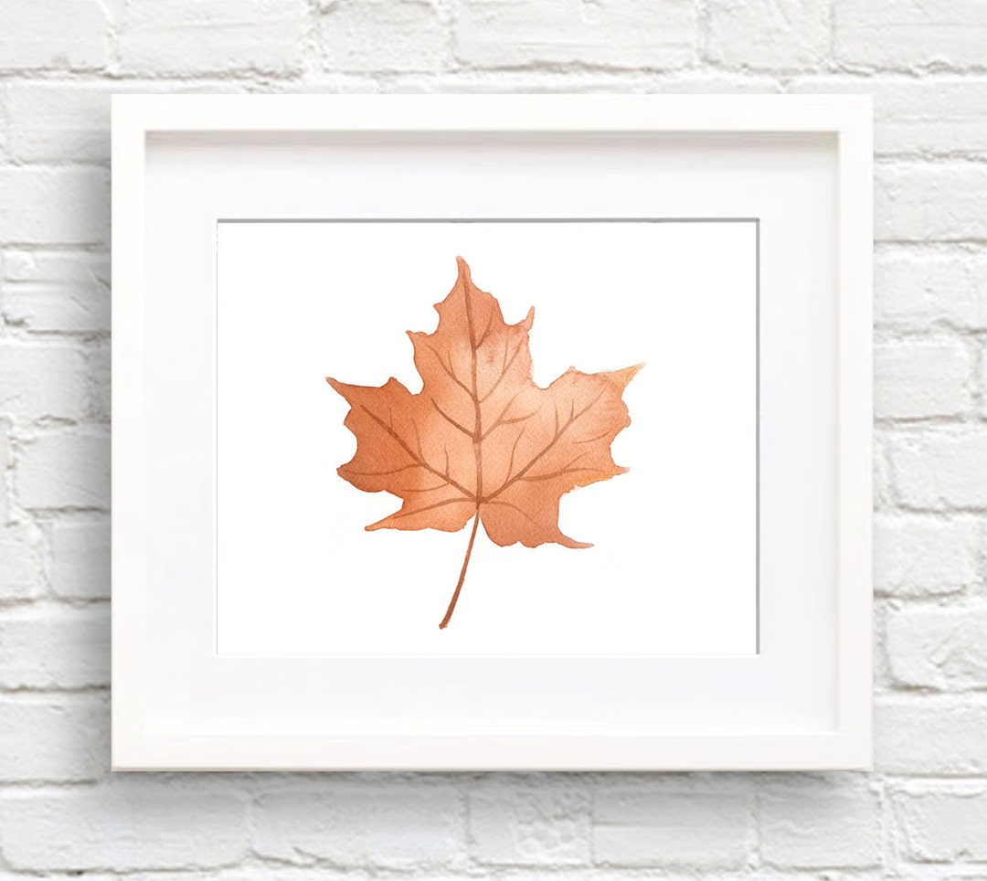 Maple Leaf Art Print - Wall Decor - Watercolor Painting - Etsy