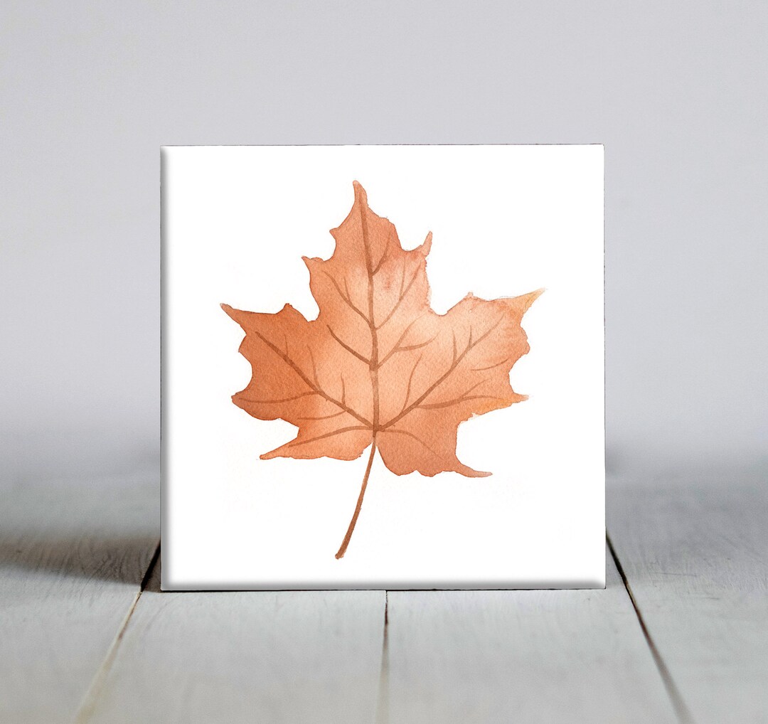 Maple Leaf Ceramic Tile - Leaf Decorative Tile - Tree Lover Gift ...