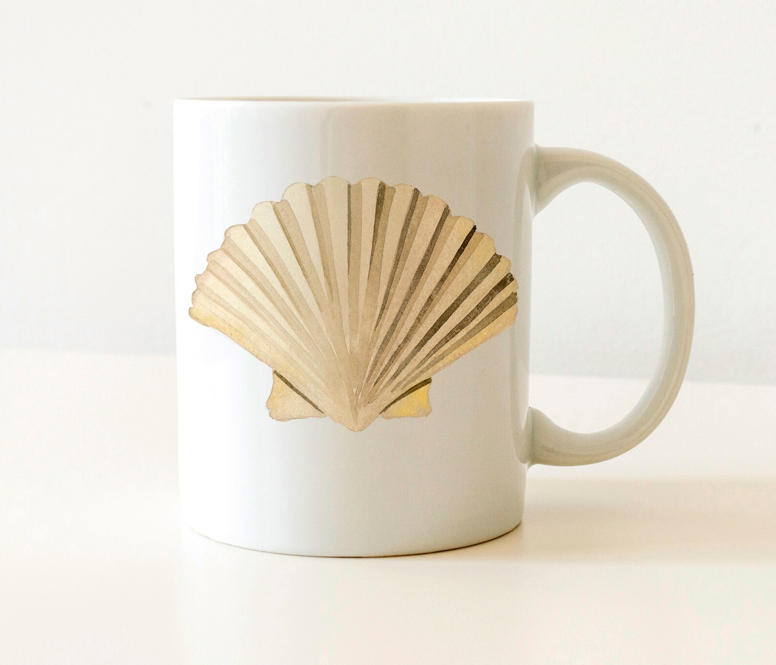Seashell Mug Sea Shell Lover Gift Sea Shell Coffee Mug - Etsy