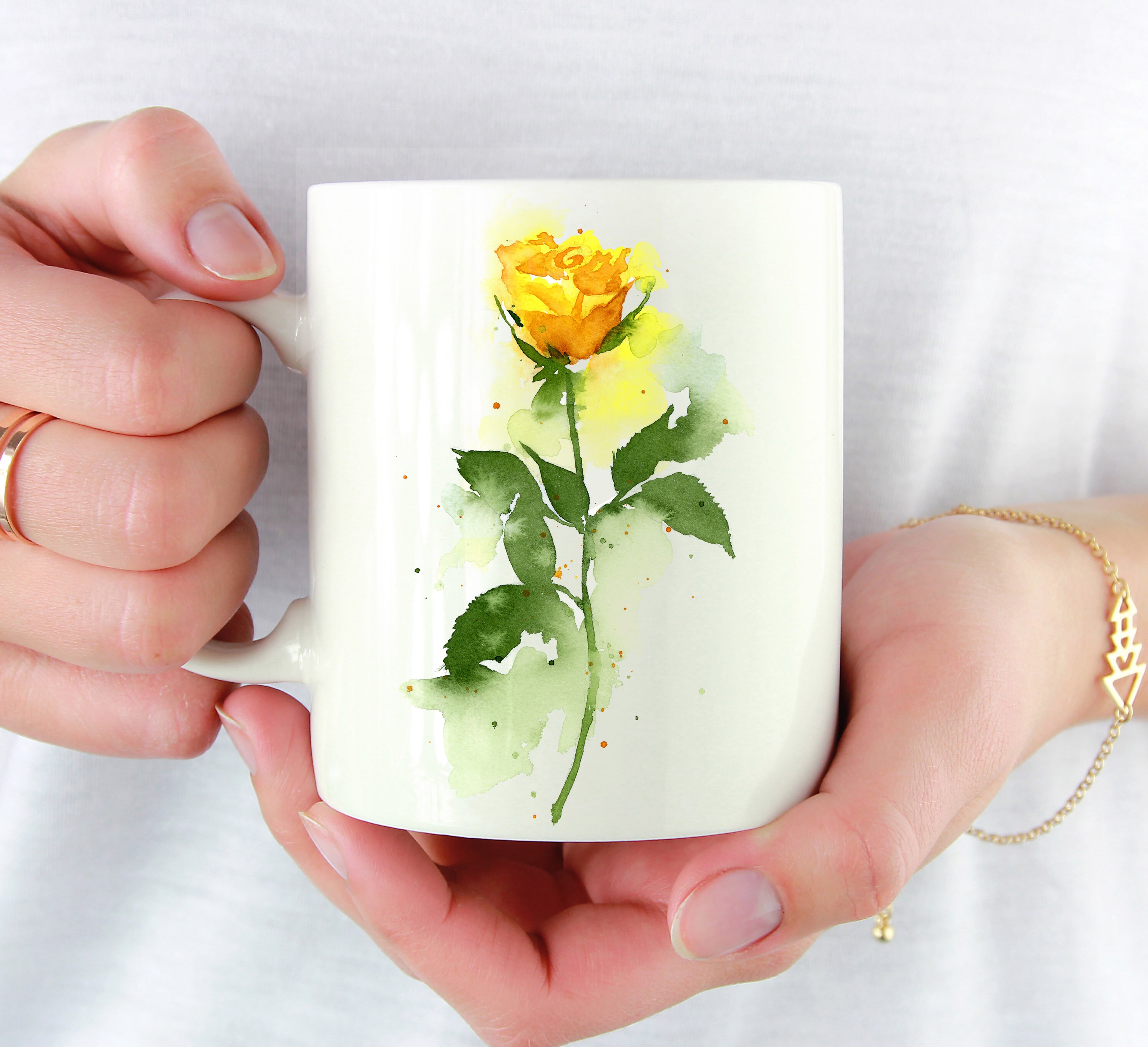 Yellow Rose Mug Yellow Rose Lover Gift Yellow Rose Flower - Etsy