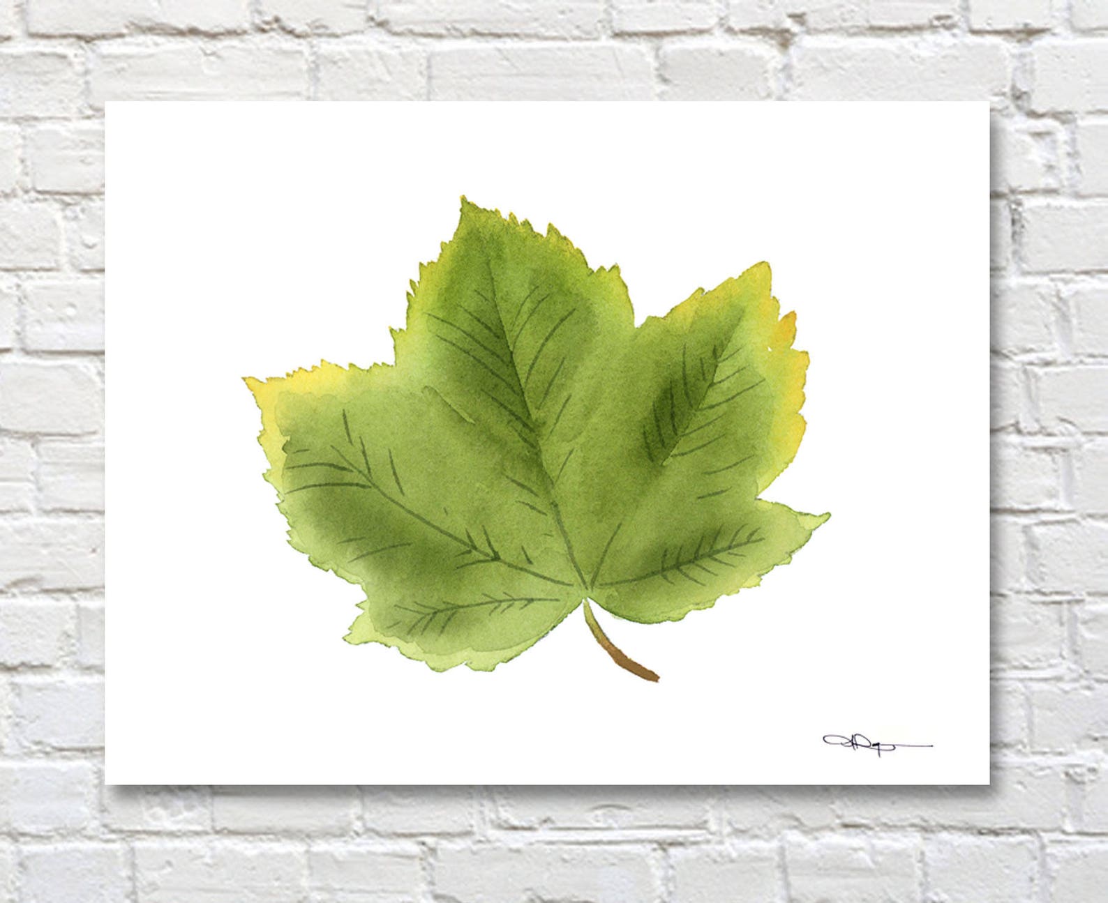 Sycamore Leaf Art Print Nature Wall Decor Leaves | Etsy