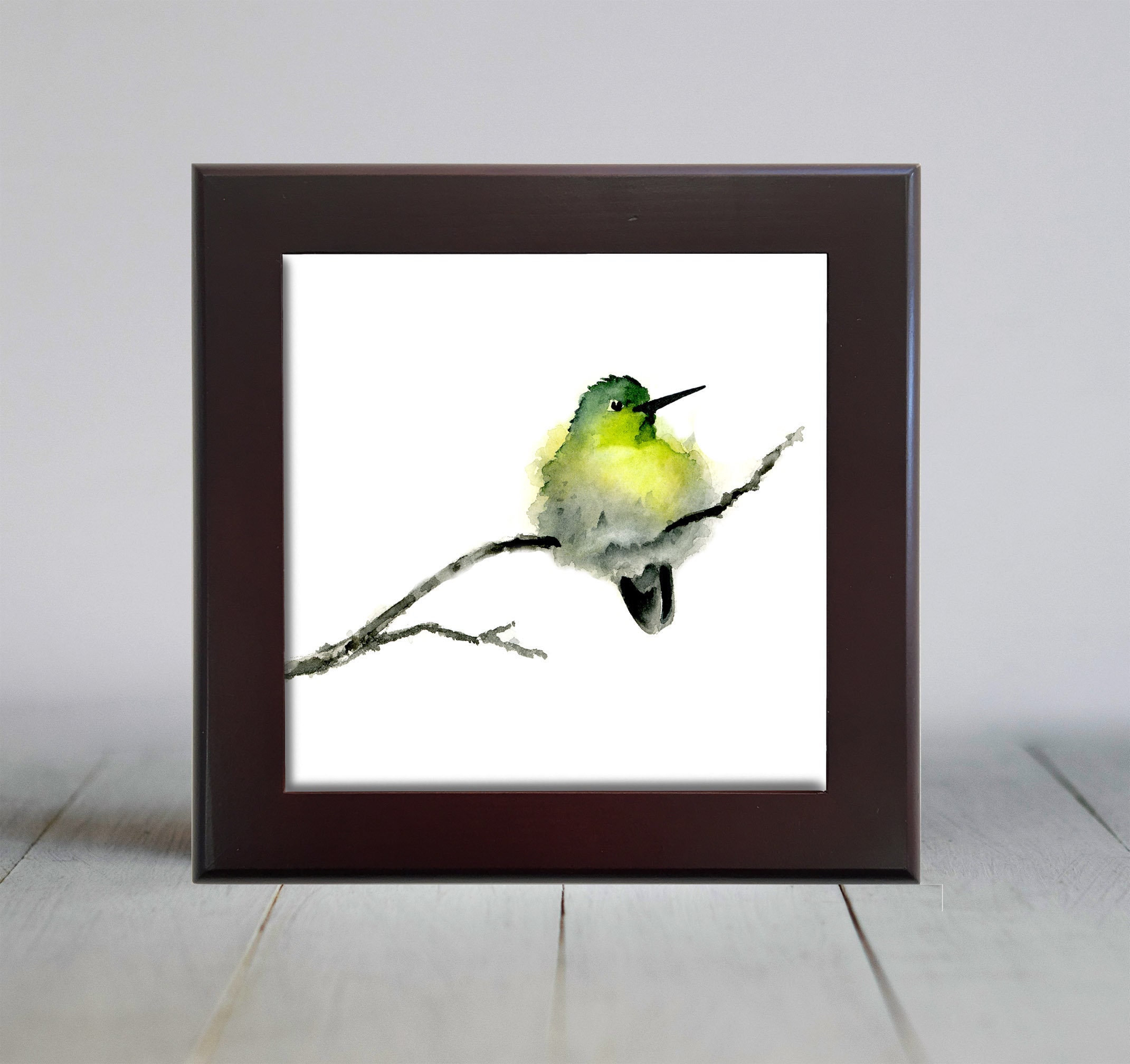 Fat Hummingbird Ceramic Tile - Bird Decorative Tile - Nature Lover Gift ...