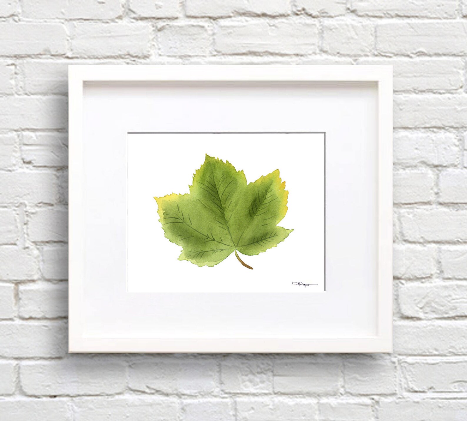 Sycamore Leaf Art Print Nature Wall Decor Leaves - Etsy