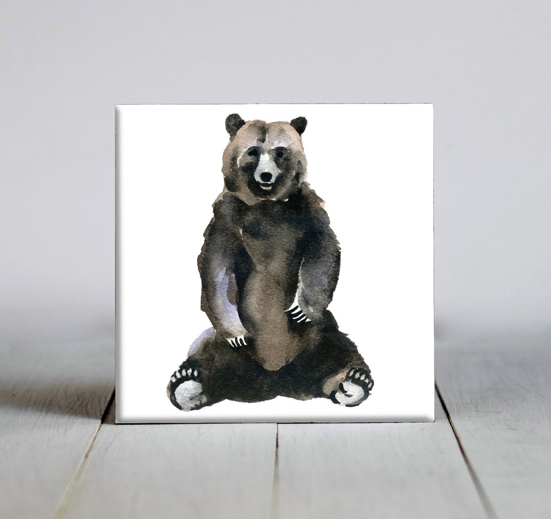 Bear Ceramic Tile - Bear Decorative Tile - Animal Lover Gift - Unique ...