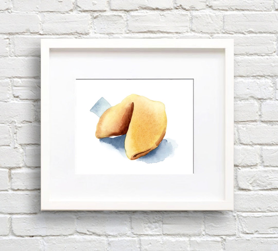 Fortune Cookie Art Print - Wall Decor - Watercolor Painting - Etsy