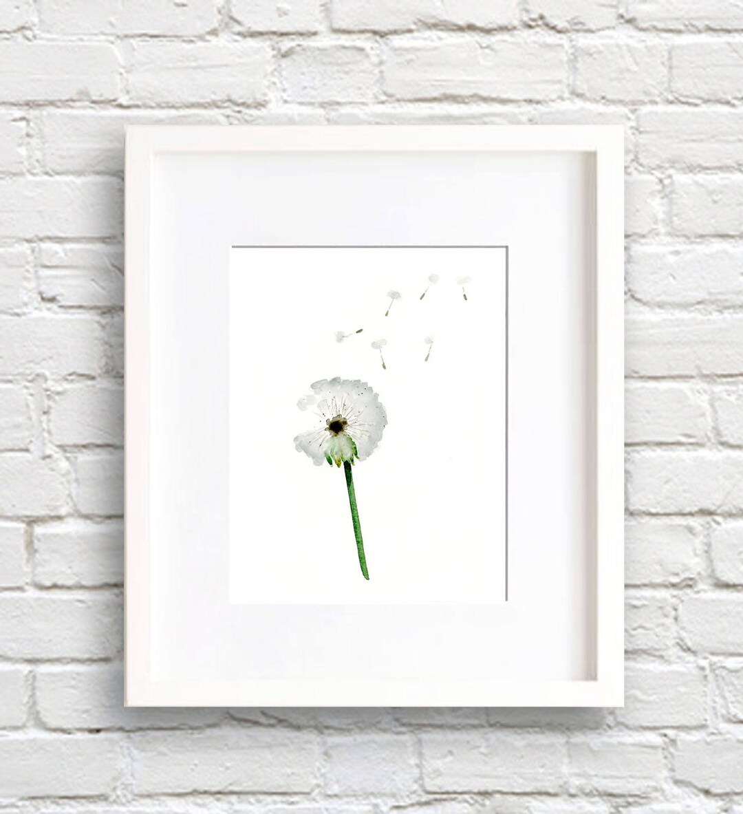 Dandelion Art Print - Dandelion Wall Decor - Make A Wish - Watercolor ...