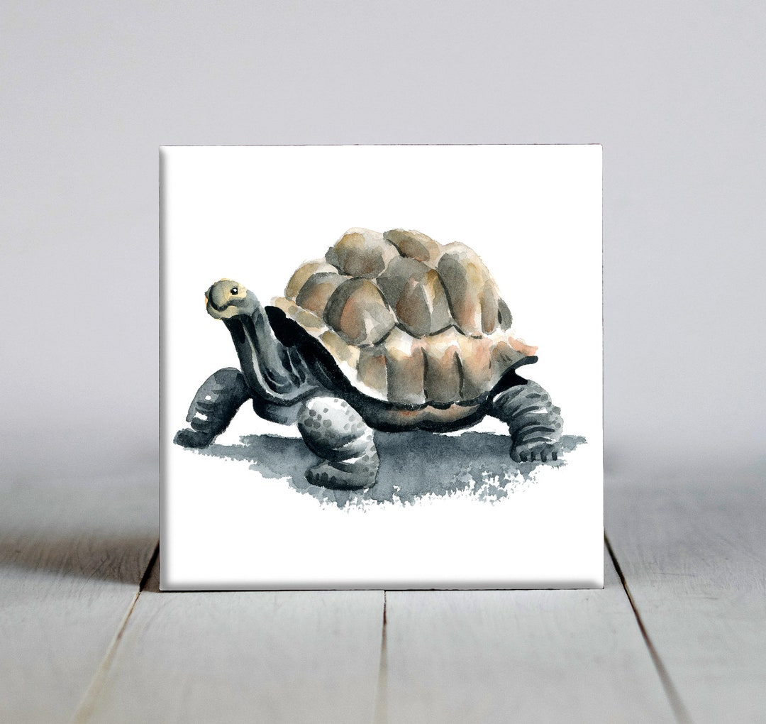 Tortoise Ceramic Tile - Tortoise Decorative Tile - Animal Lover Gift ...