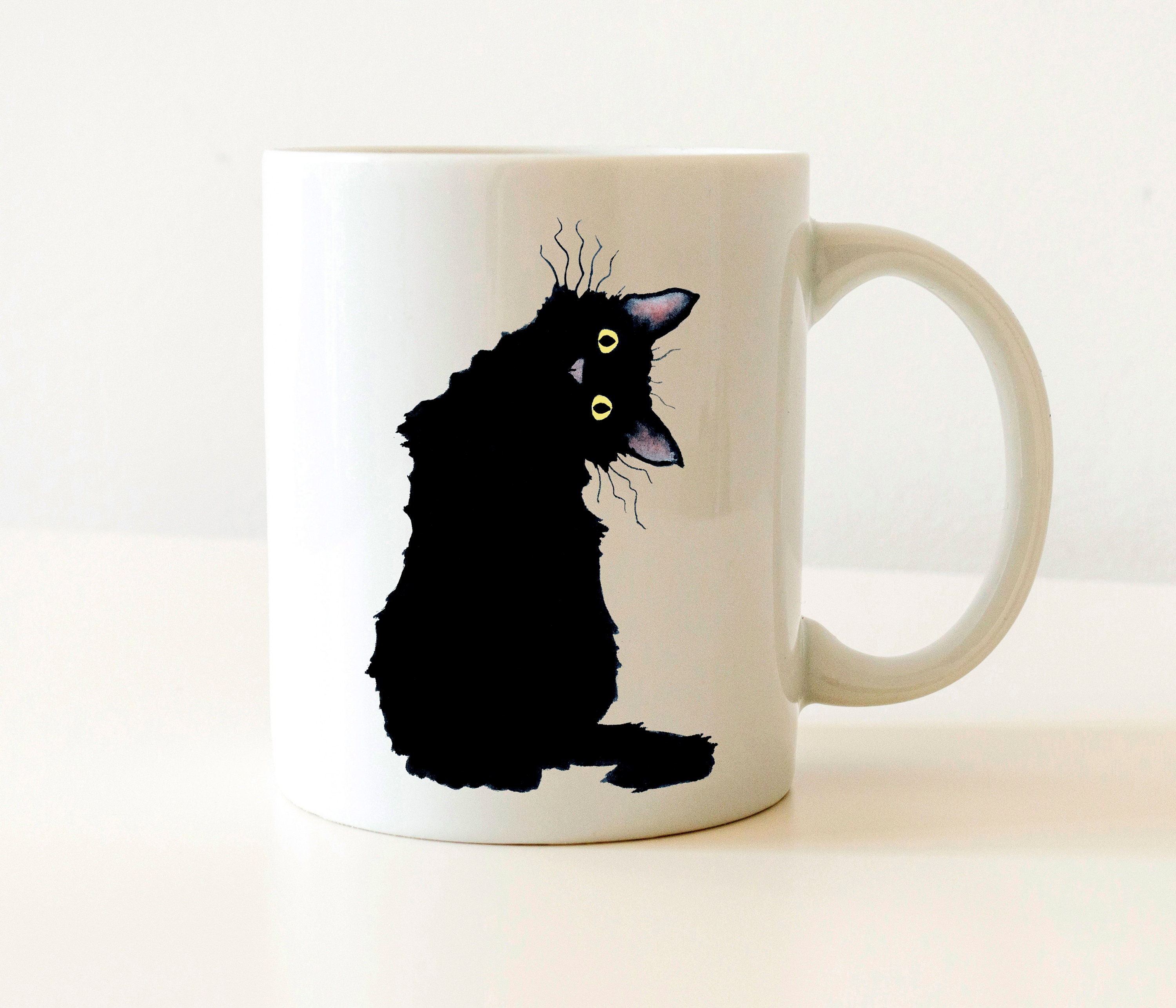 Crazy Black Cat Mug Black Cat Lover Gift Black Cat Coffee - Etsy