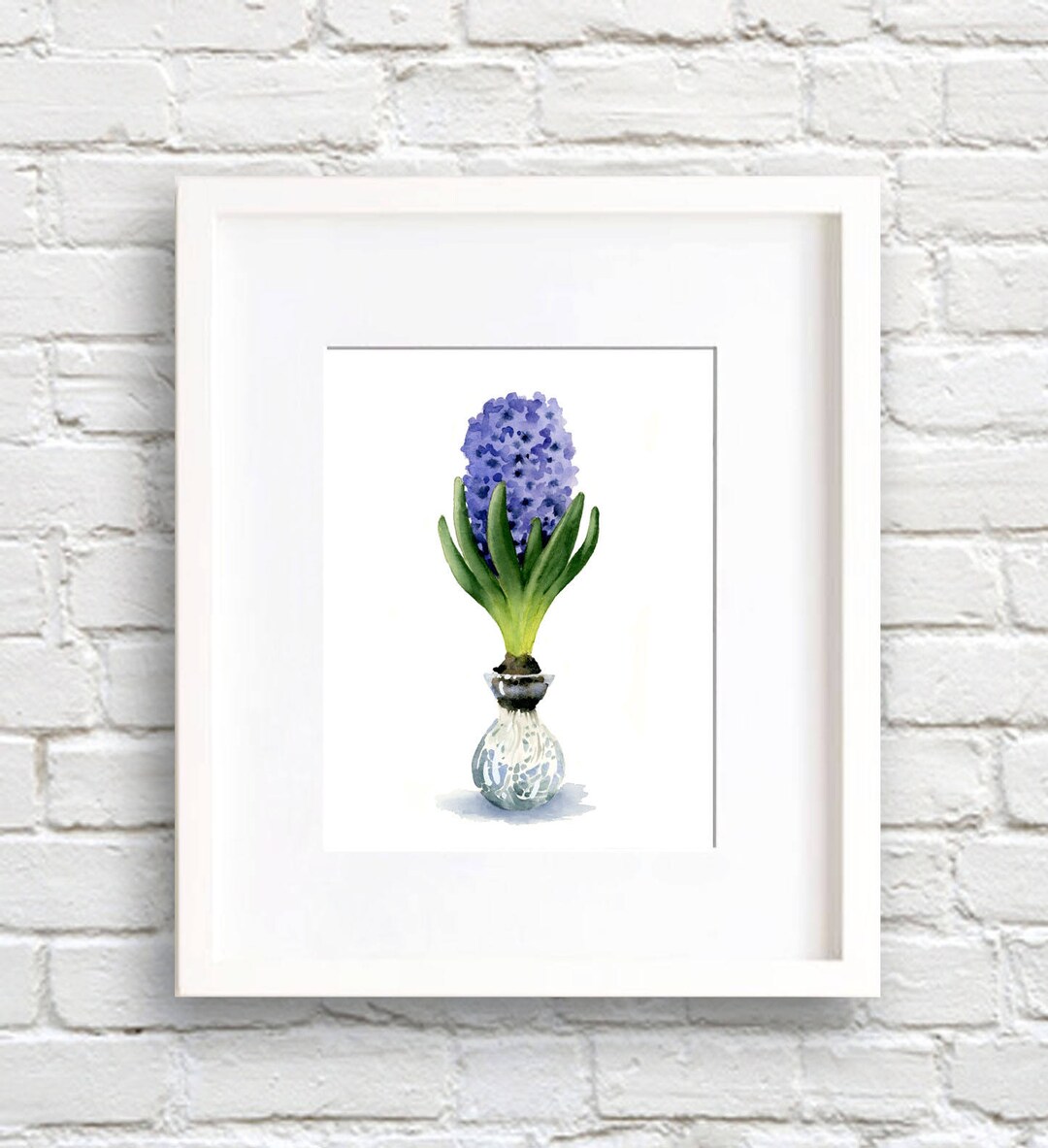 Hyacinth Art Print Hyacinth Flower Wall Decor Floral - Etsy