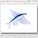 Flying Fish Art Print Wall Decor Watercolor Painting - Etsy