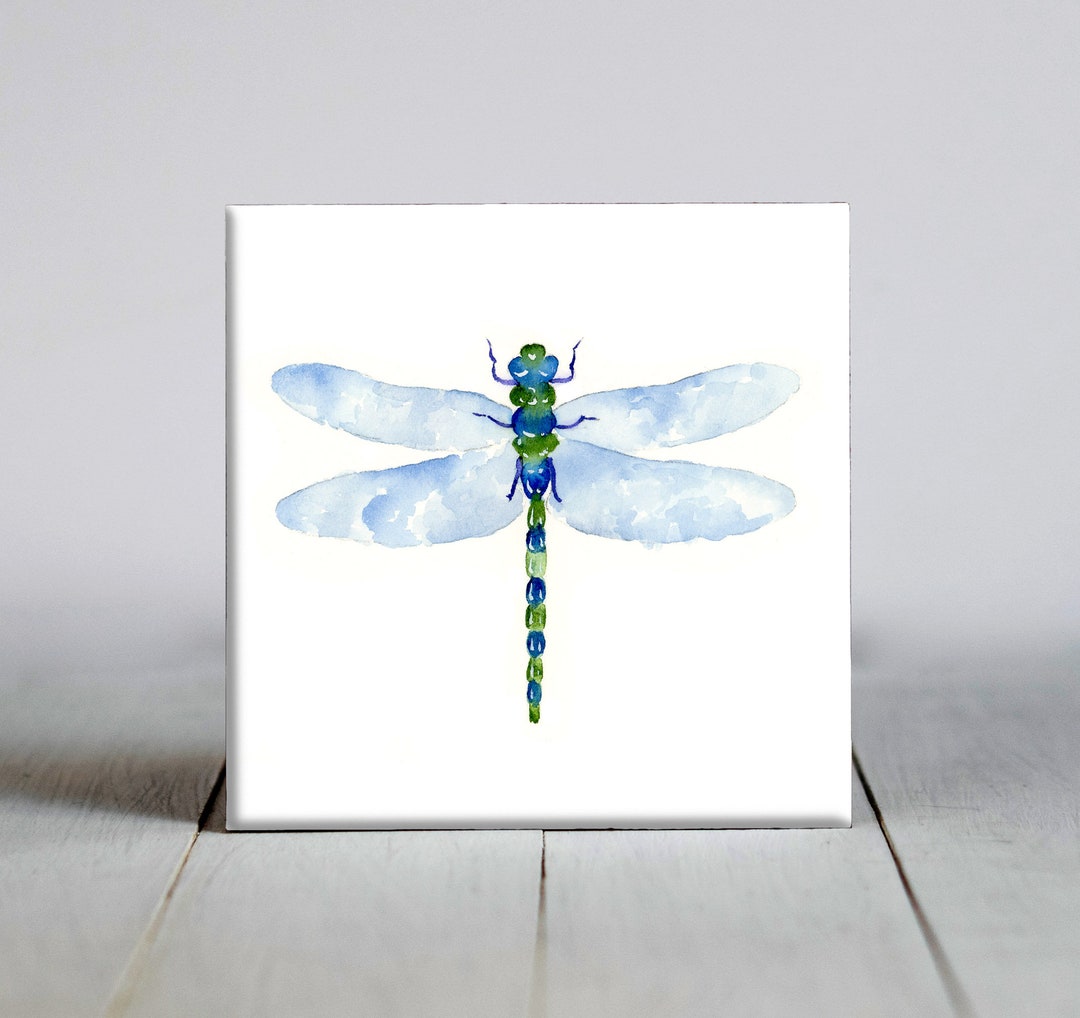 Dragonfly Ceramic Tile - Dragonfly Decorative Tile - Insect Lover Gift ...