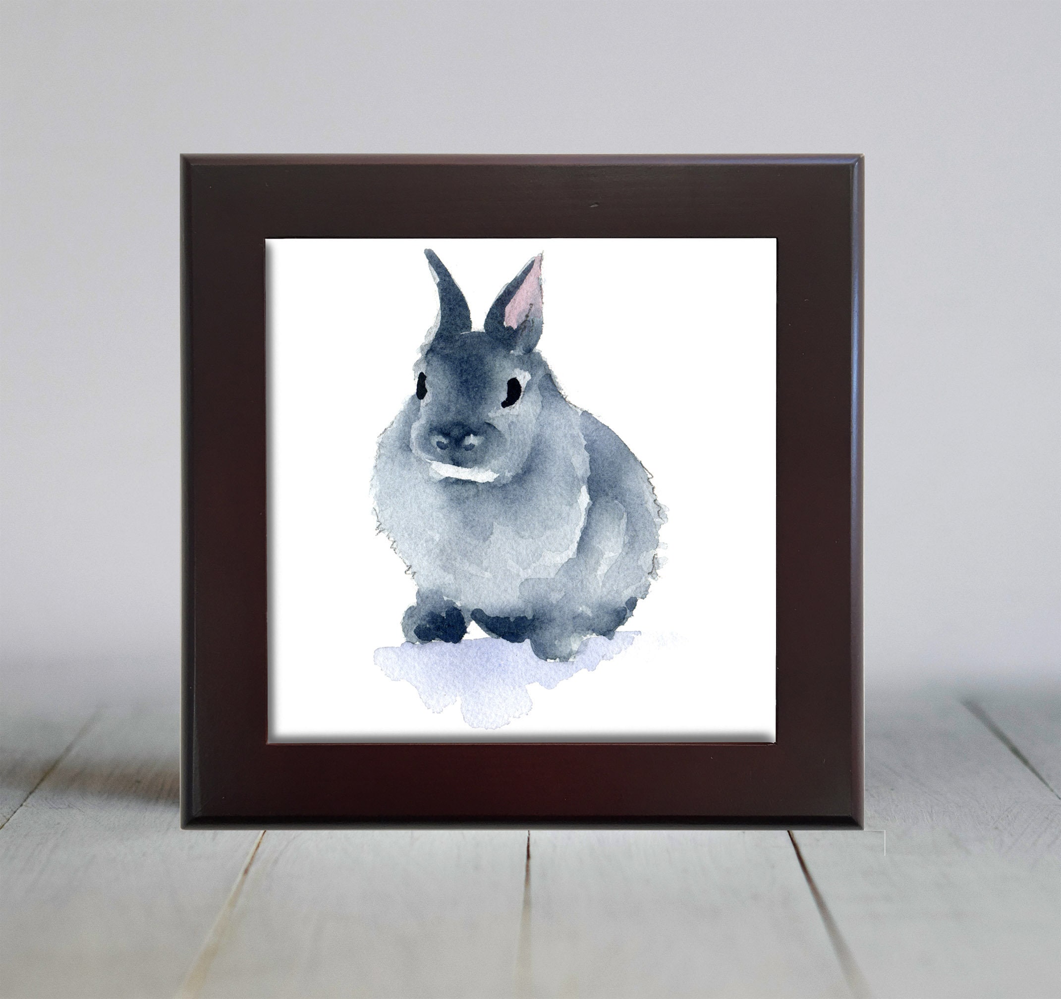 Bunny Ceramic Tile Bunny Decorative Tile Animal Lover Gift - Etsy