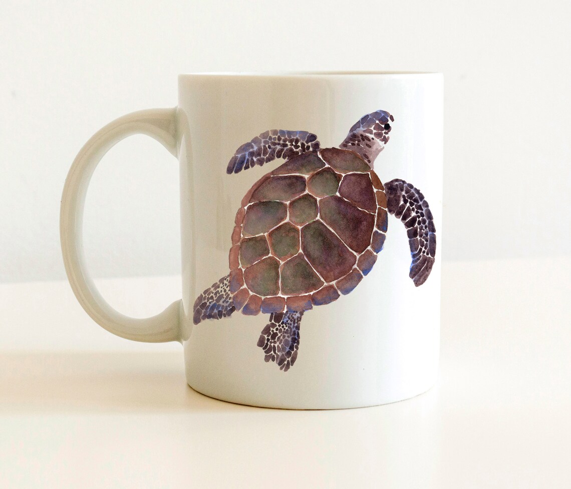 Sea Turtle Mug Sea Turtle Lover Gift Sea Turtle Coffee Mug - Etsy