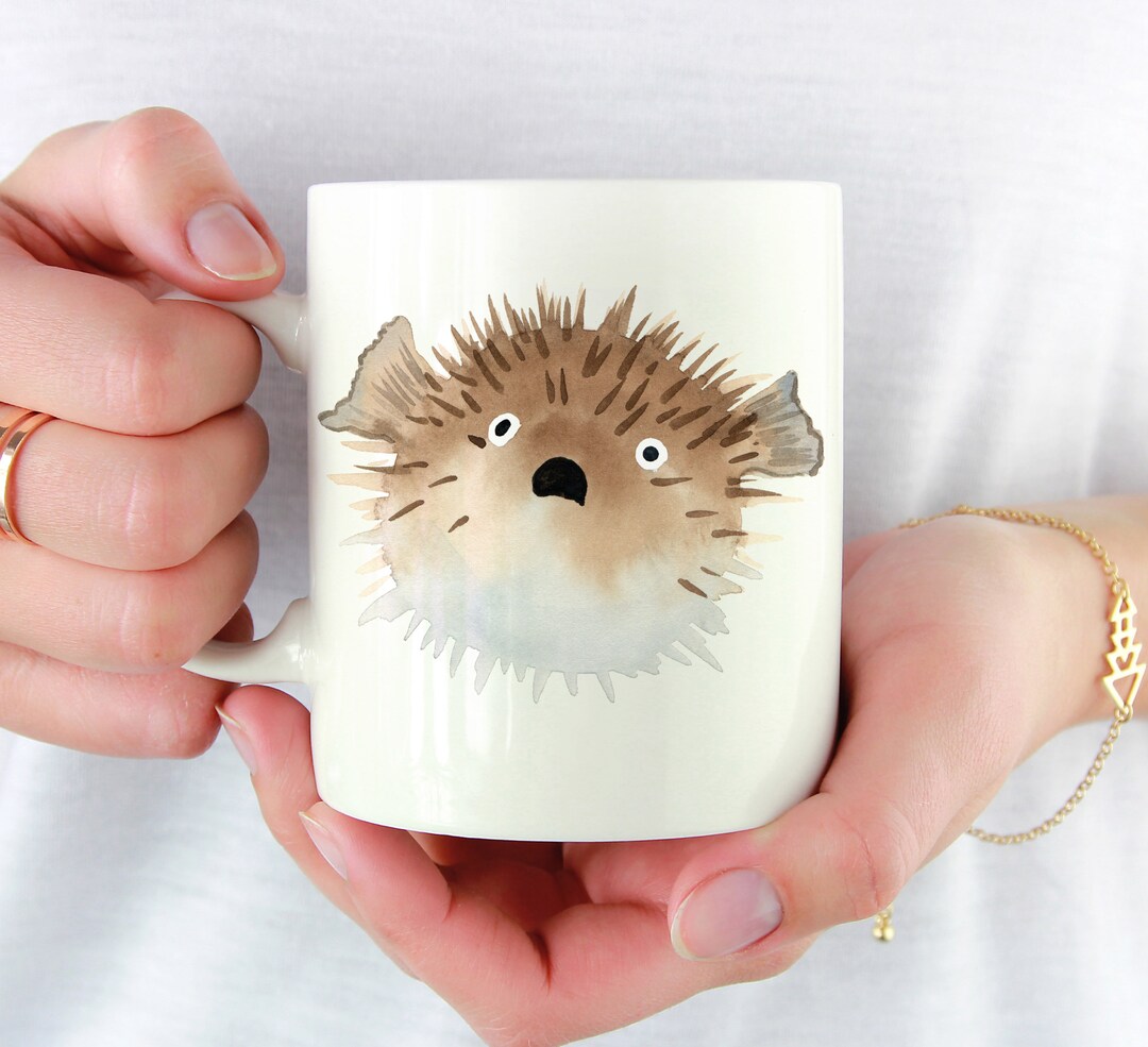 Puffer Fish Mug - Puffer Fish Lover Gift - Puffer Fish Coffee Mug ...
