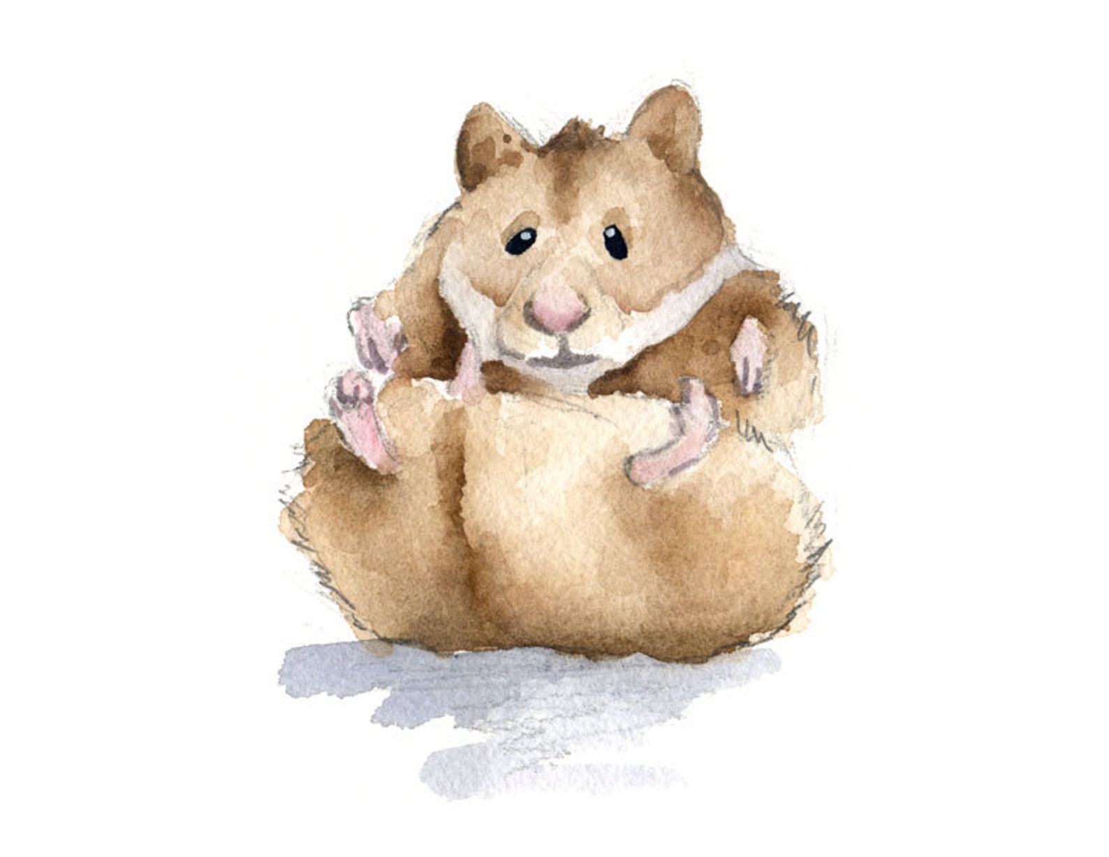 Hamster Art Print Wall Decor Nursery Art Watercolor | Etsy