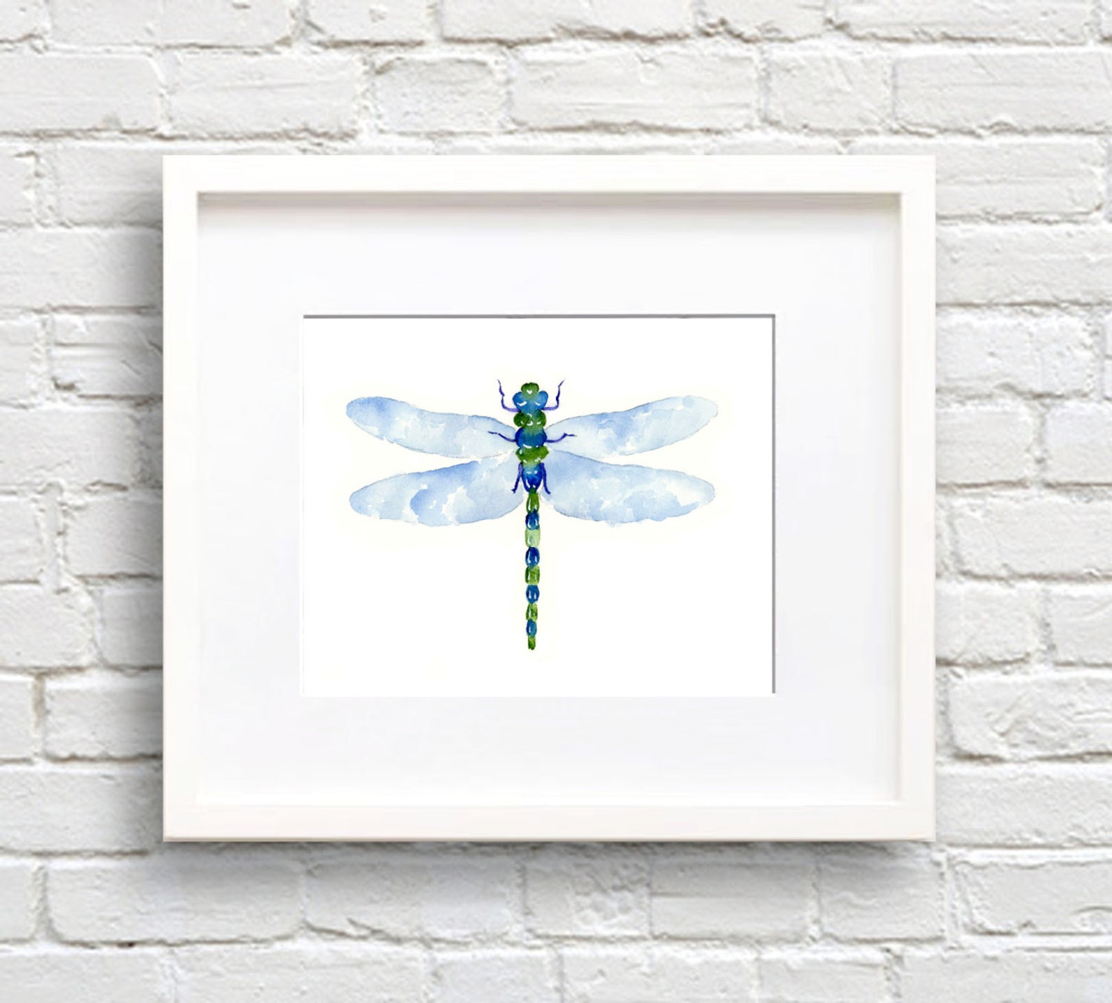 Dragonfly - Art Print - Wall Decor - Watercolor Painting - Etsy