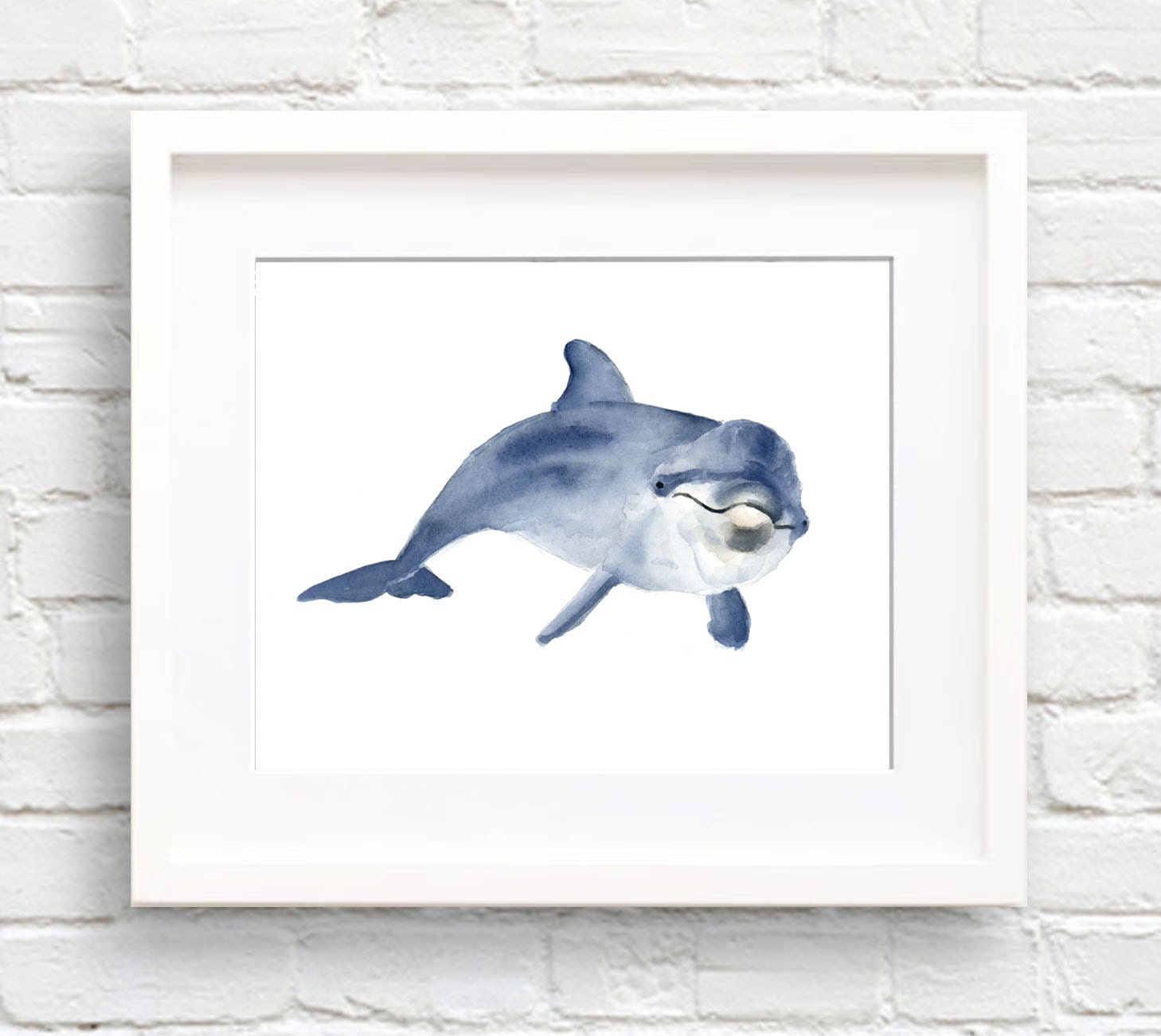 Dolphin Art Print - Nursery Art - Wall Decor - Watercolor Painting - Etsy