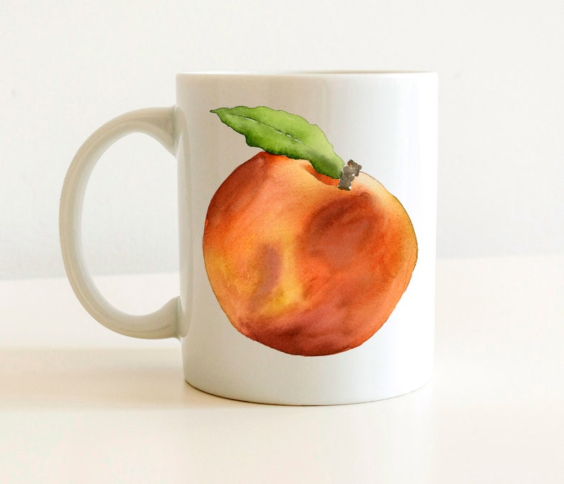 Peach Mug Peach Lover Gift Peach Coffee Mug Unique Peach | Etsy