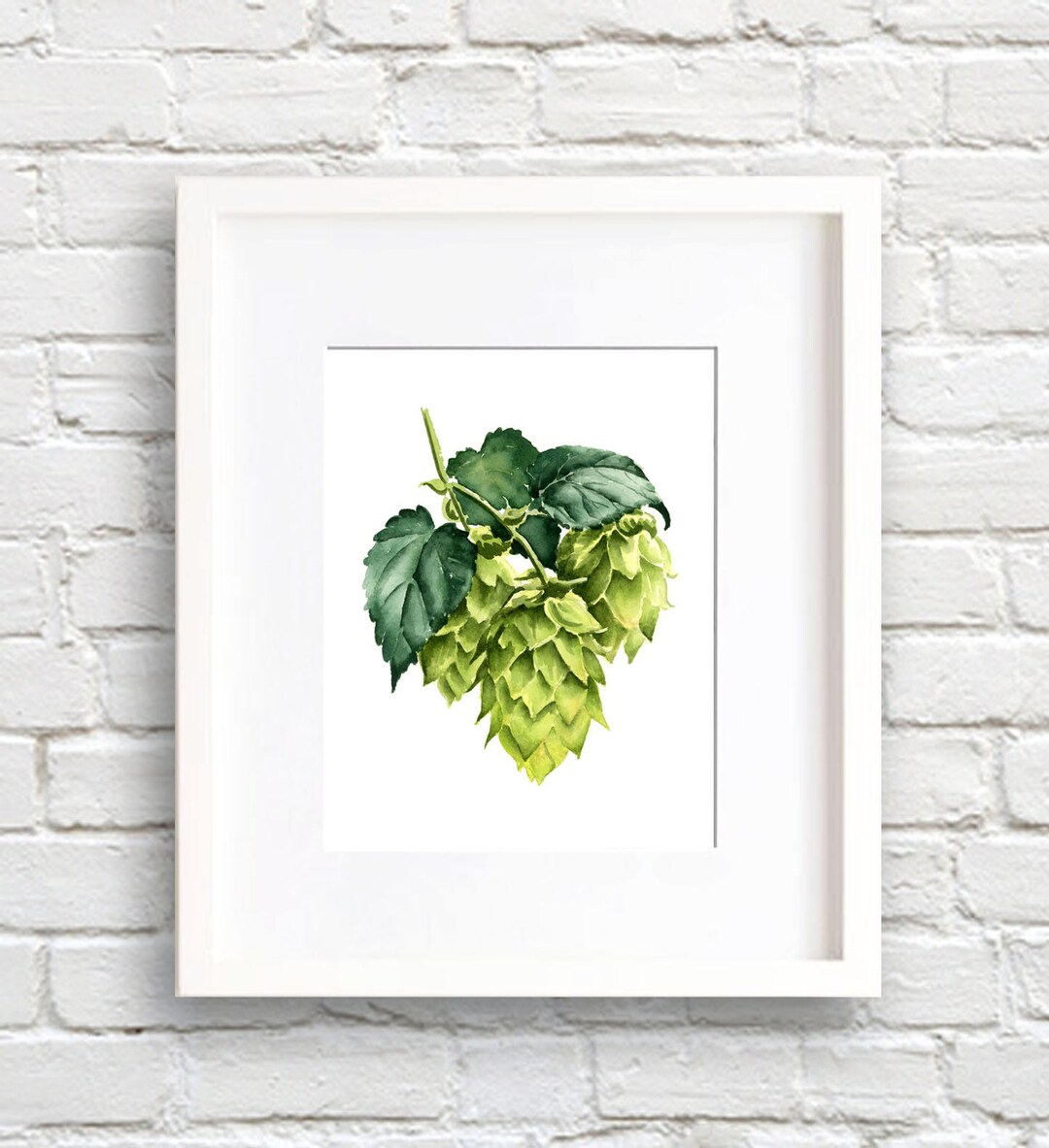 Hops - Art Print - Wall Decor - Watercolor Painting - Etsy