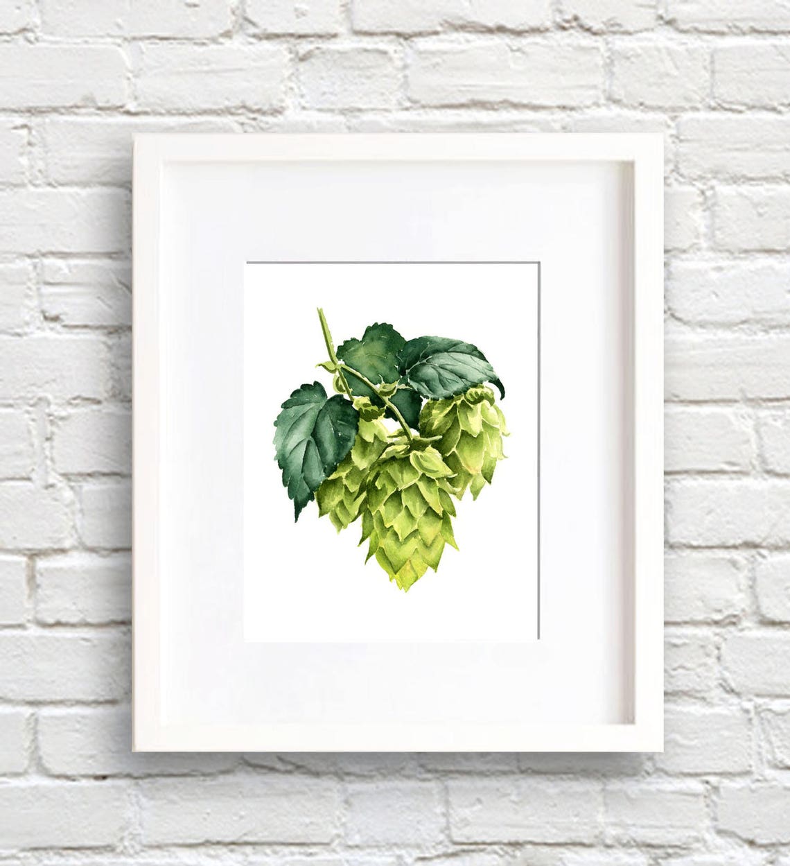 Hops Art Print Wall Decor Watercolor Painting - Etsy