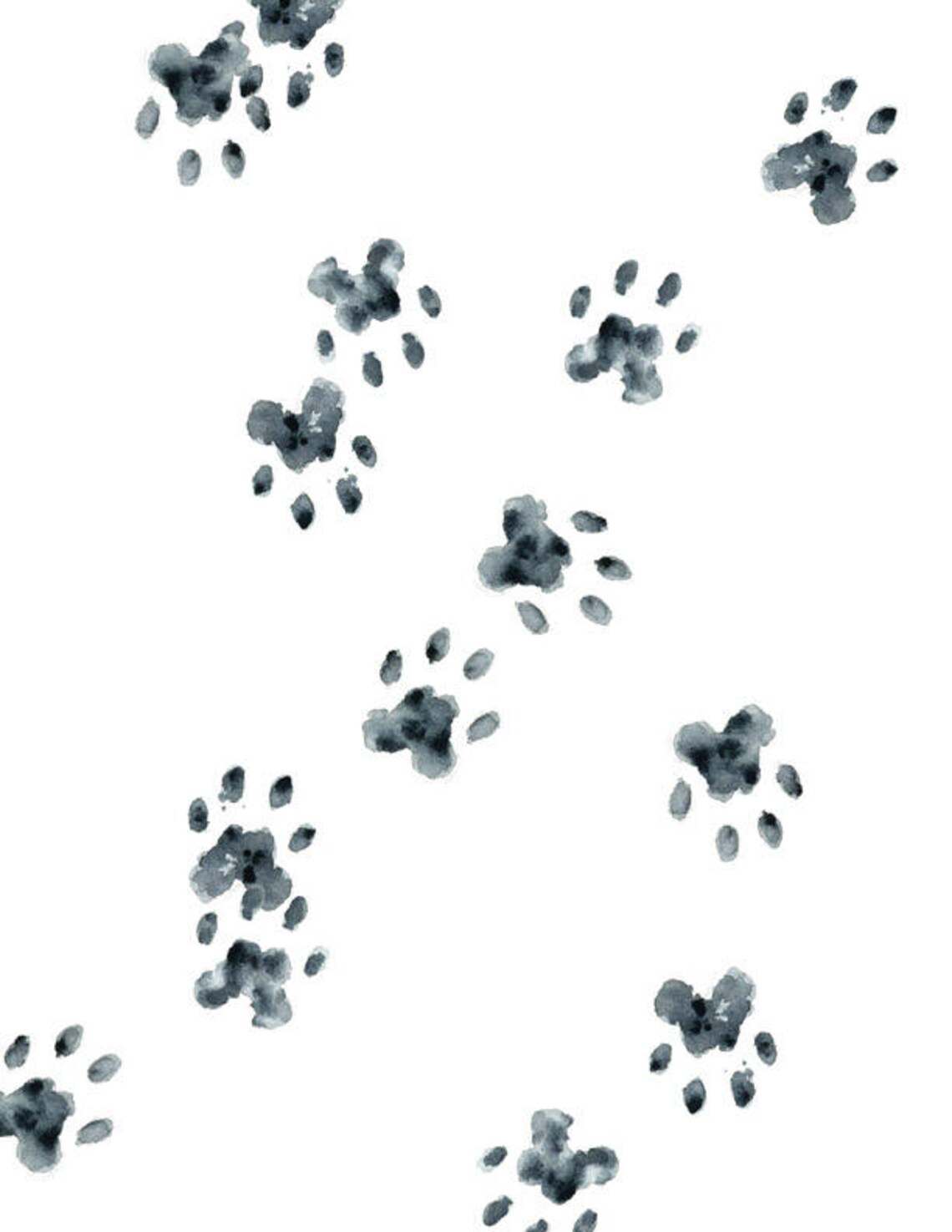 Cat Tracks Cats Art Print Sneaky Black Cat Wall Decor - Etsy