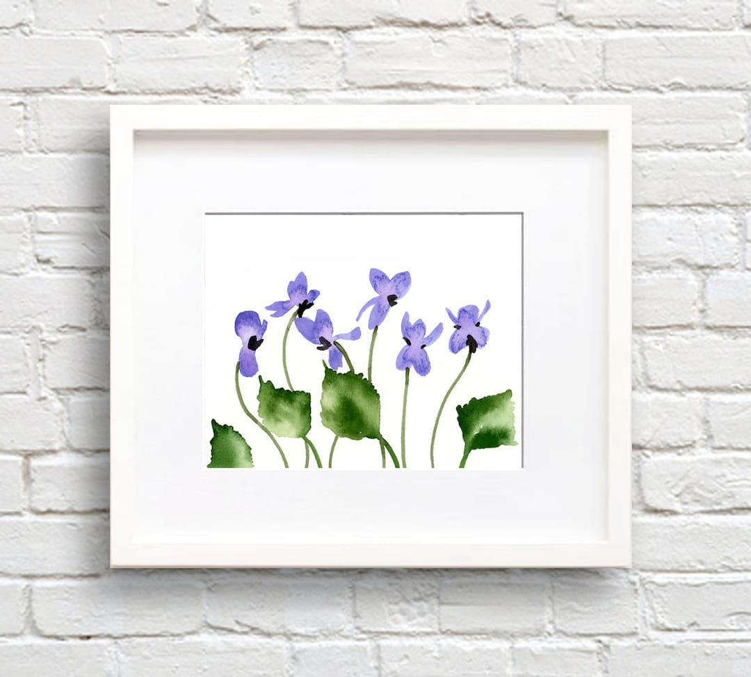 Violet Flower - Violets Art Print - Flower Wall Decor - Floral ...
