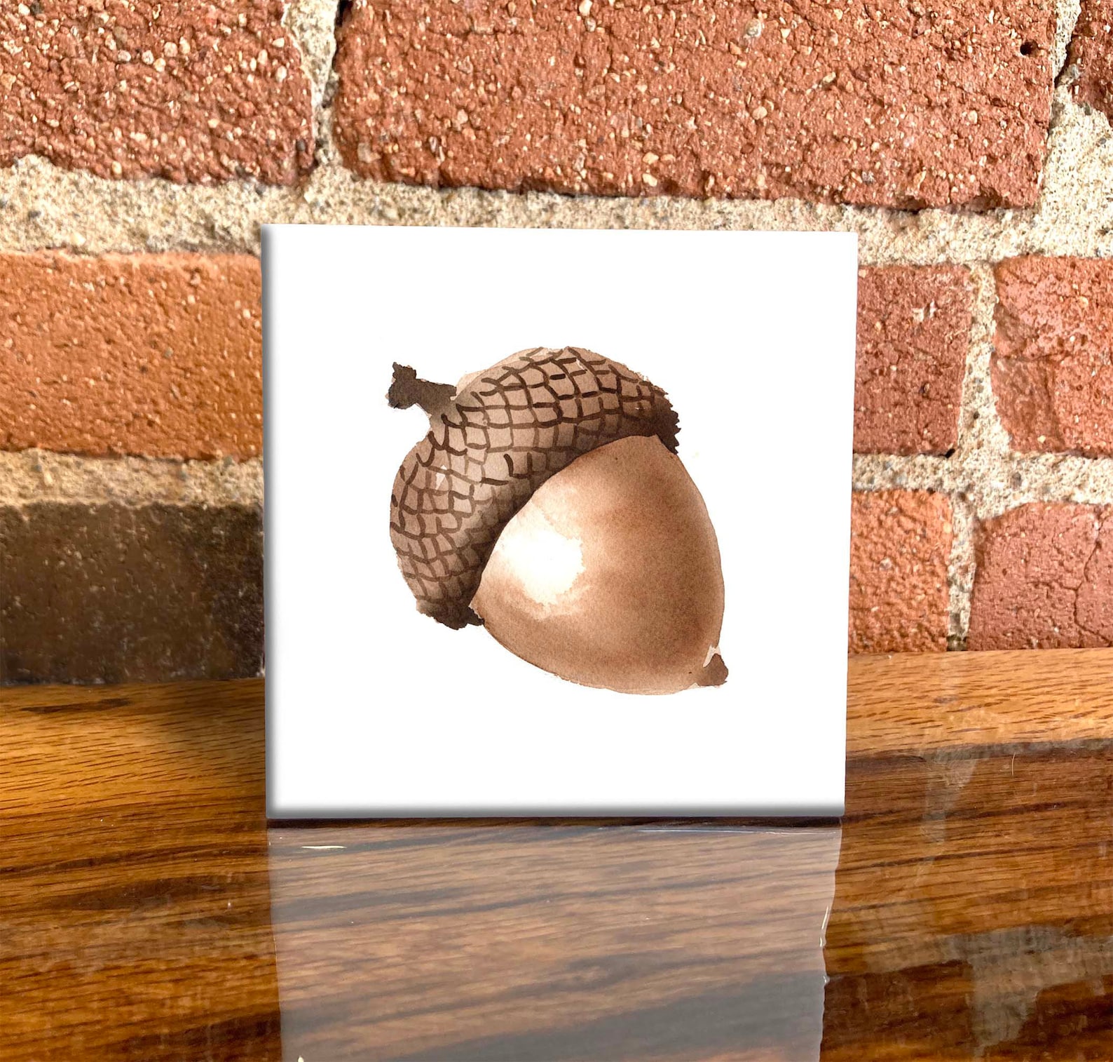 Acorn Ceramic Tile Acorn Decorative Tile Nature Lover Gift - Etsy