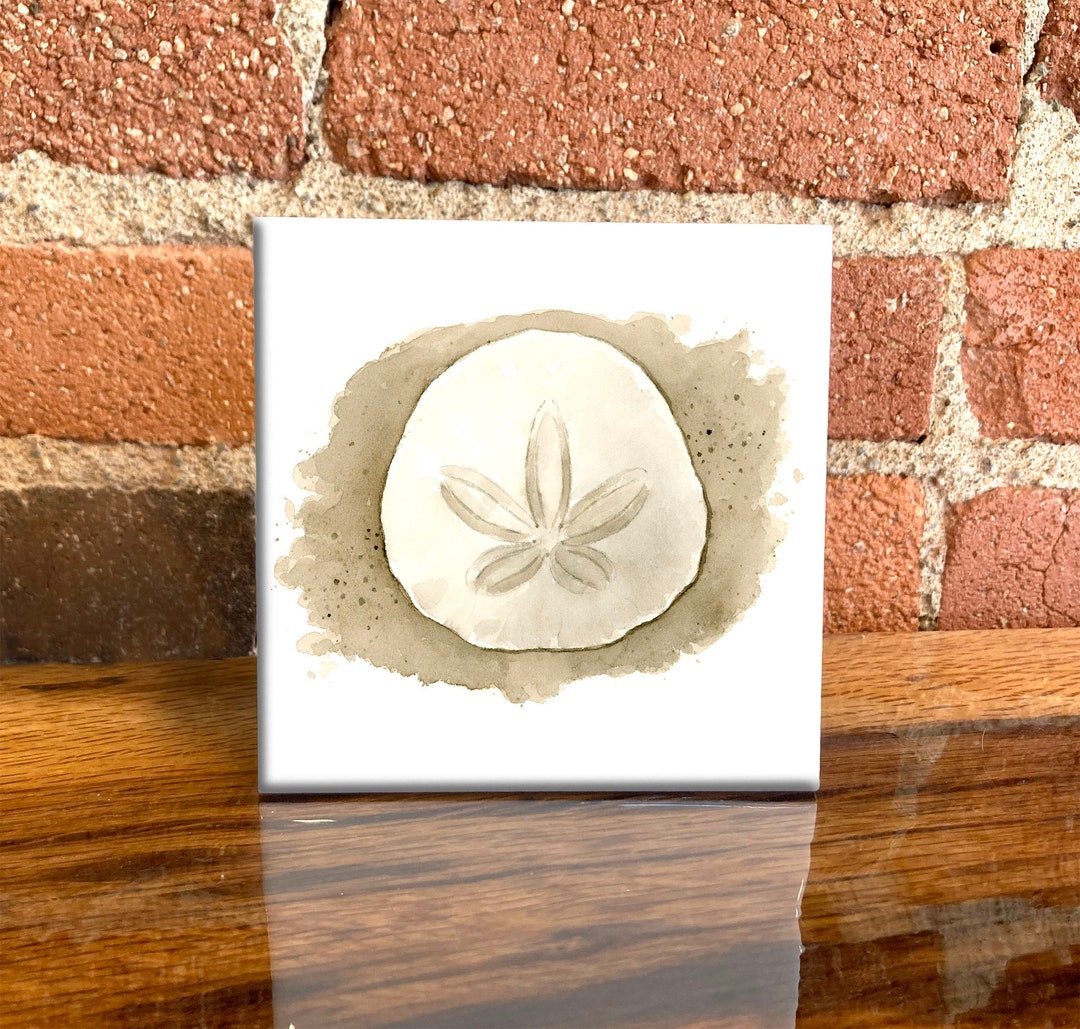 Sand Dollar Ceramic Tile - Sand Dollar Decorative Tile - Beach Lover ...