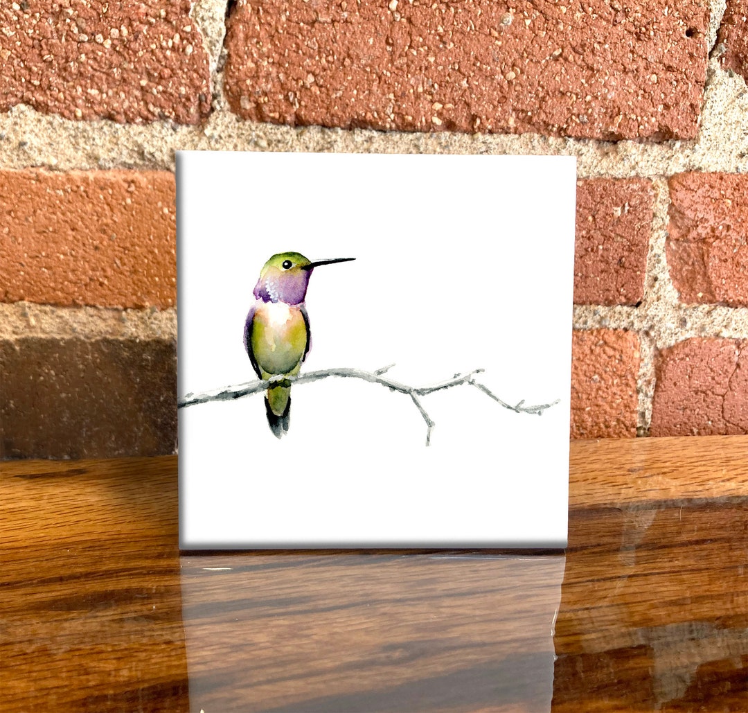 Hummingbird Ceramic Tile - Bird Decorative Tile - Nature Lover Gift ...