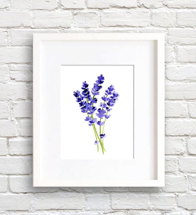 Lavender Art Print Lavender Flower Wall Decor Floral - Etsy