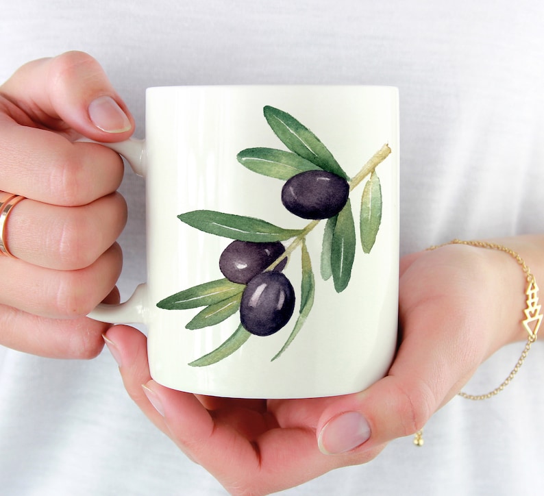 Olive Branch Mug Olive Lover Gift Olive Branch Coffee Mug | Etsy