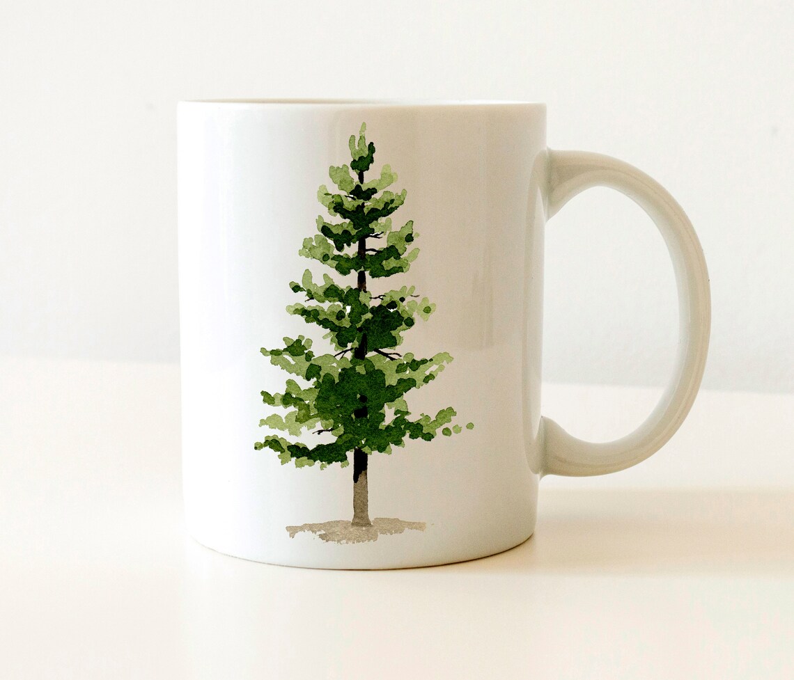 Pine Tree Mug Pine Tree Lover Gift Pine Tree Coffee Mug | Etsy