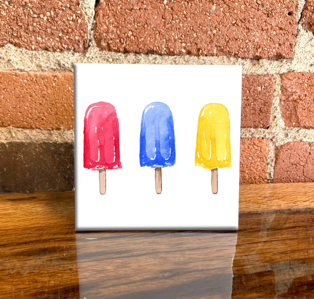 Popsicles Ceramic Tile Popsicle Decorative Tile Food Lover Gift Unique ...