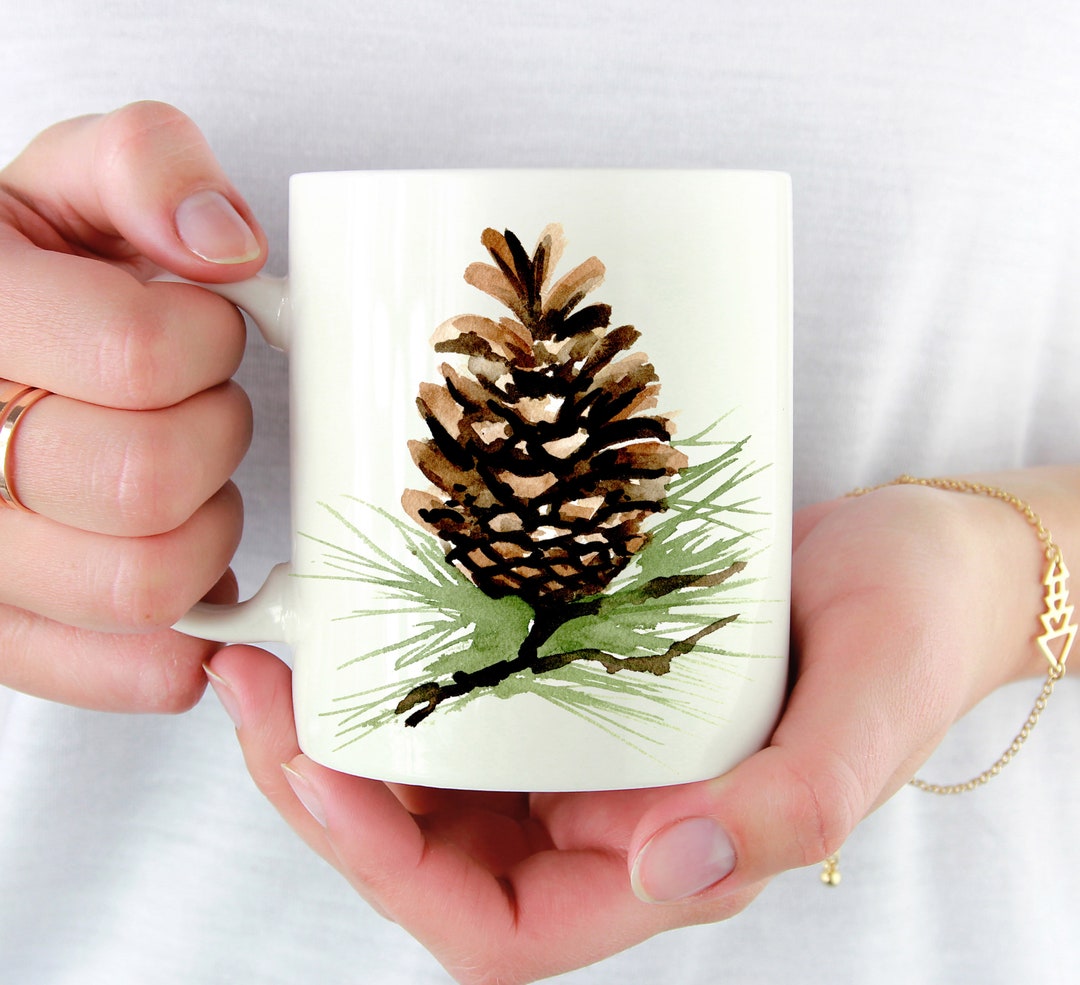 Pinecone Mug Pinecone Lover Gift Pine Cone Coffee Mug Unique Pinecone ...