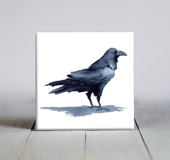 Art & Collectibles Sculpture Art Objects Raven Ceramic Tile etna.com.pe