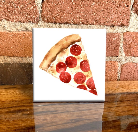 Pizza Ceramic Tile Pizza Decorative Tile Food Lover Gift | Etsy