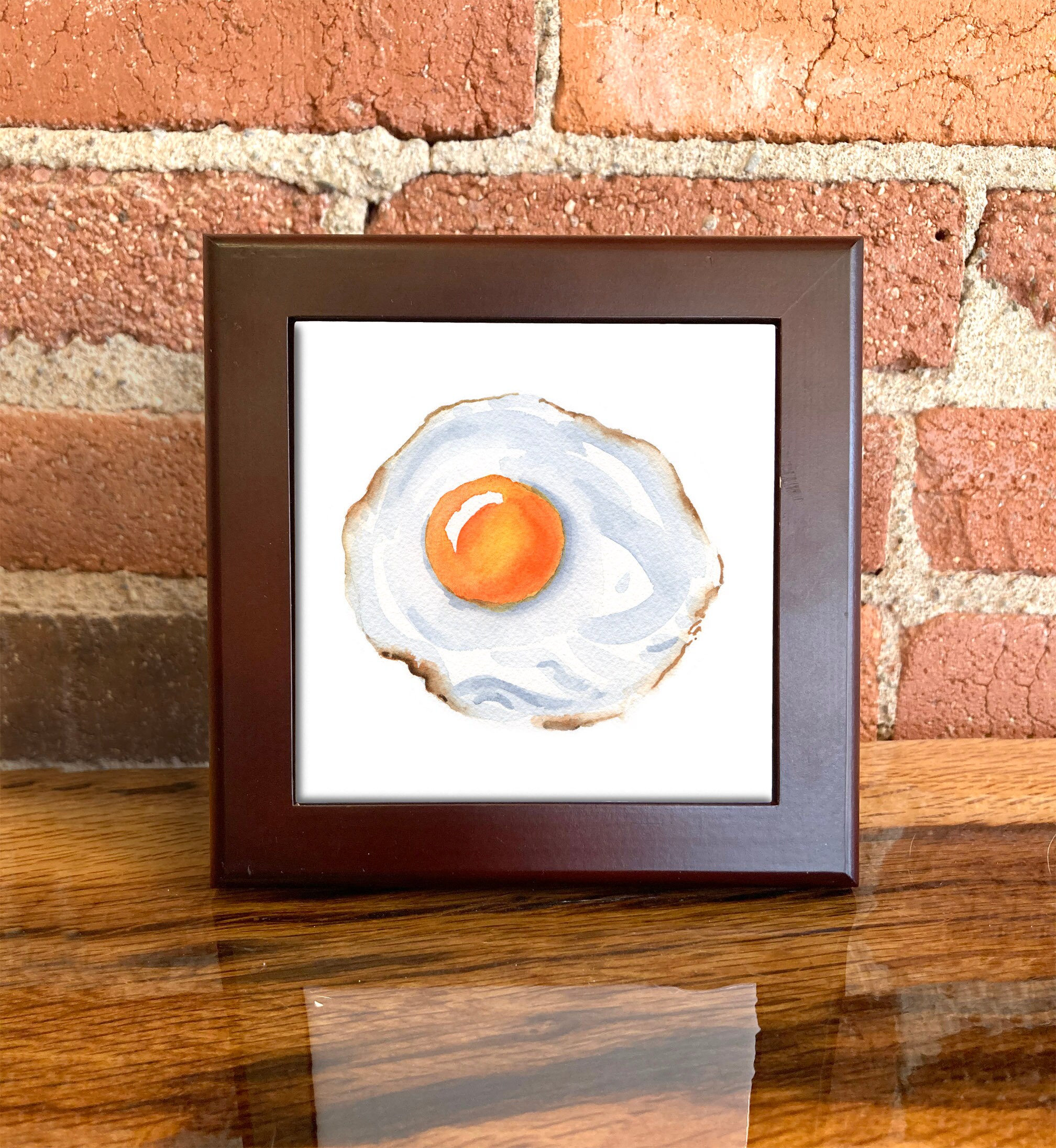 Fried Egg Ceramic Tile Fried Egg Decorative Tile Breakfast - Etsy UK