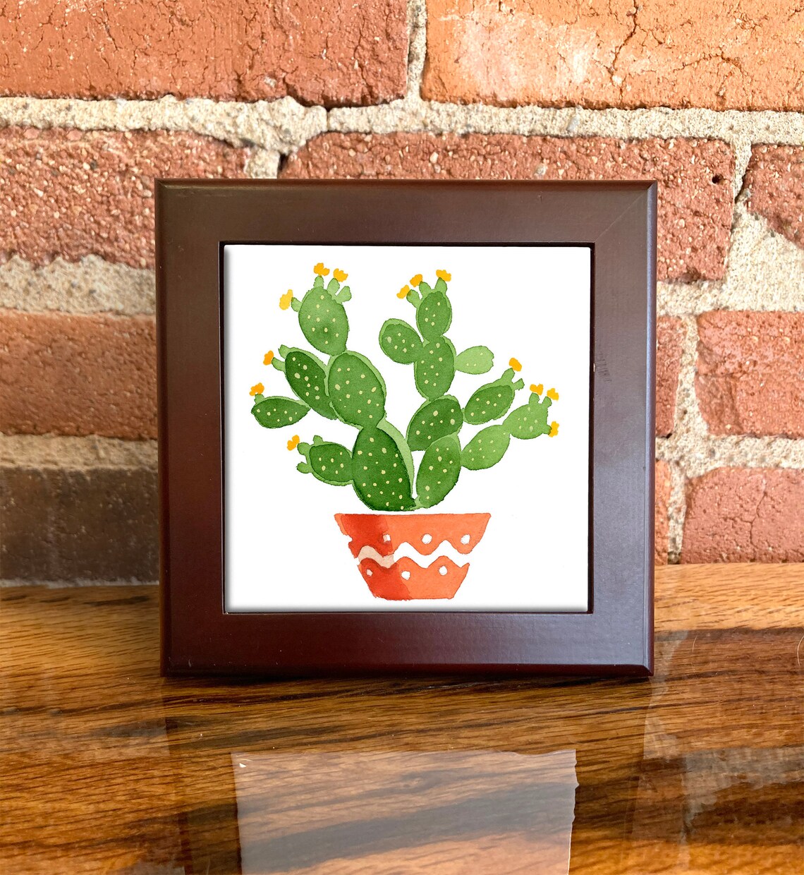 Cactus Ceramic Tile - Cactus Decorative Tile - Cactus Lover Gift ...