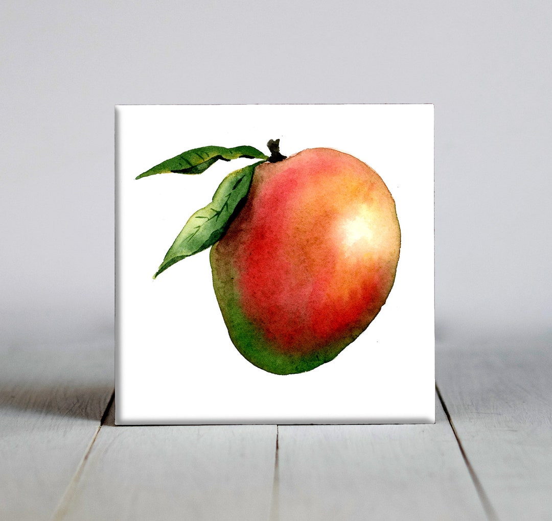 Mango Ceramic Tile - Mango Decorative Tile - Food Lover Gift - Unique ...