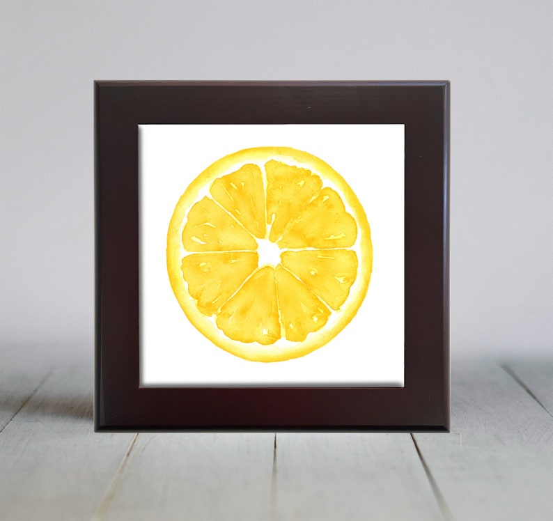 Lemon Ceramic Tile Lemon Decorative Tile Fruit Lover Gift - Etsy