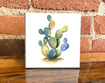 Cactus Ceramic Tile | Etsy