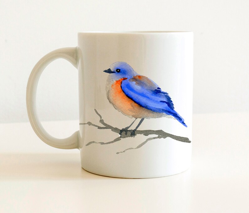 Bluebird Mug Blue Bird Lover Gift Blue Bird Coffee Mug - Etsy