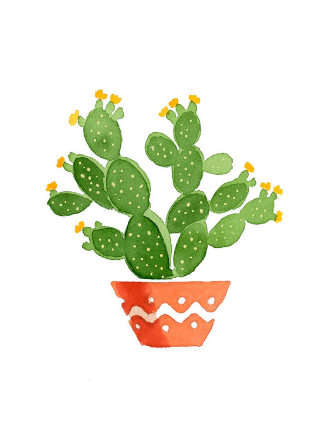 Cactus Note Card 6-pk Note Cards Watercolor Painting - Etsy
