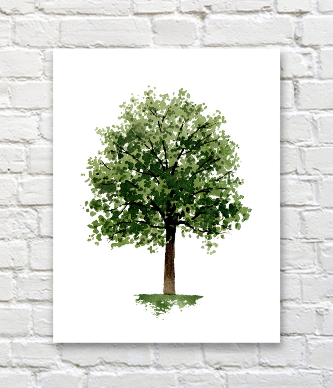 Maple Tree Art Print Wall Decor Watercolor Painting | Etsy